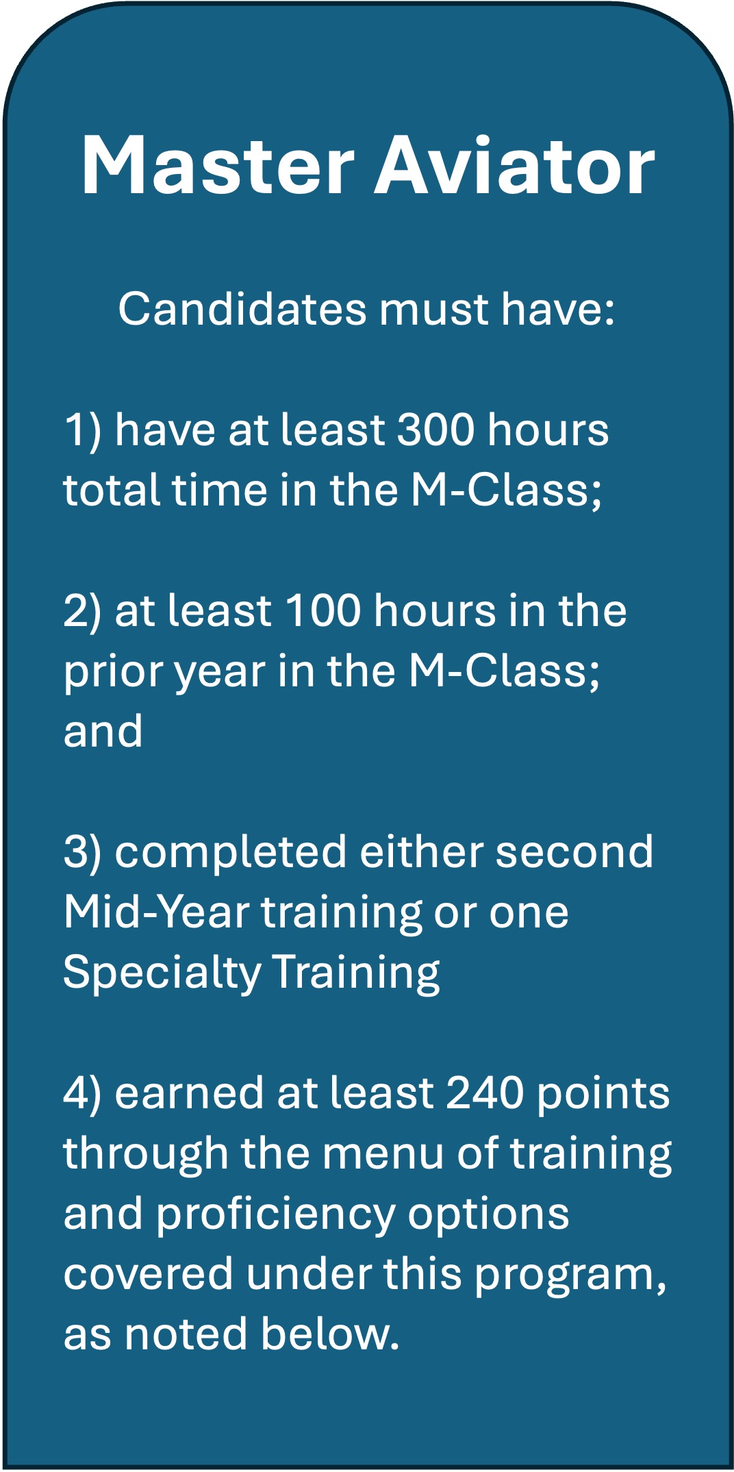 Master Aviator Program